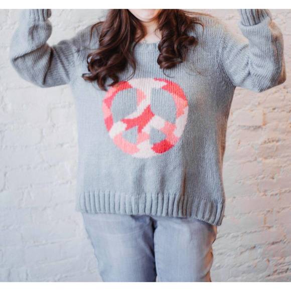 Wooden Ships | Sweaters | New Wooden Ships Camo Peace Sign Sweater In ...